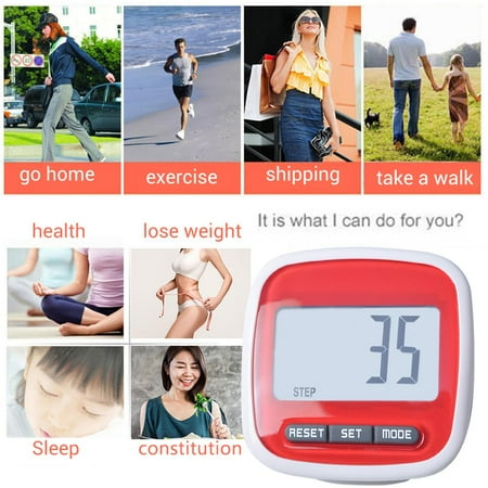 Simple Pedometer LCD Dispaly 3D Walking Step Counter Pedometer Running ...