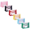 6Pcs A5 Stereo Transparent File Bags Snap Button Waterproof Document ...