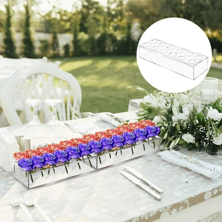 Rectangular Vases For Centerpieces Clear Rectangular Acrylic Vase 18