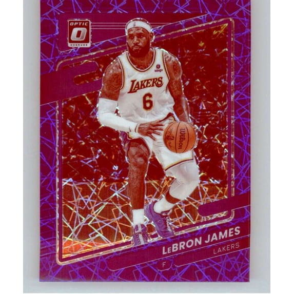 2021-22 Donruss Optic Blue Velocity #41 LeBron James Los Angeles Lakers ...