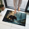 Bear Fishing Door Mat 20x31.5 Inch Forest Stream Animals Entryway Rug ...