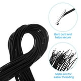 Uxcell 10 Inch Elastic Barbed Cord 1.6mm Loop Stretch Round String with ...
