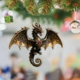 Christmas Hanging Ornaments,Dragon Christmas Ornament 2D Flat Hanging ...