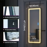 LVSOMT 47"x16" Full Length LED Mirror with RGB Lights, Wall-Mounted ...