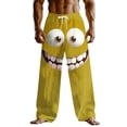 Blmnix Low Waisted Pants for Men Baggy Palazzo Beach Pants Travel Pants ...