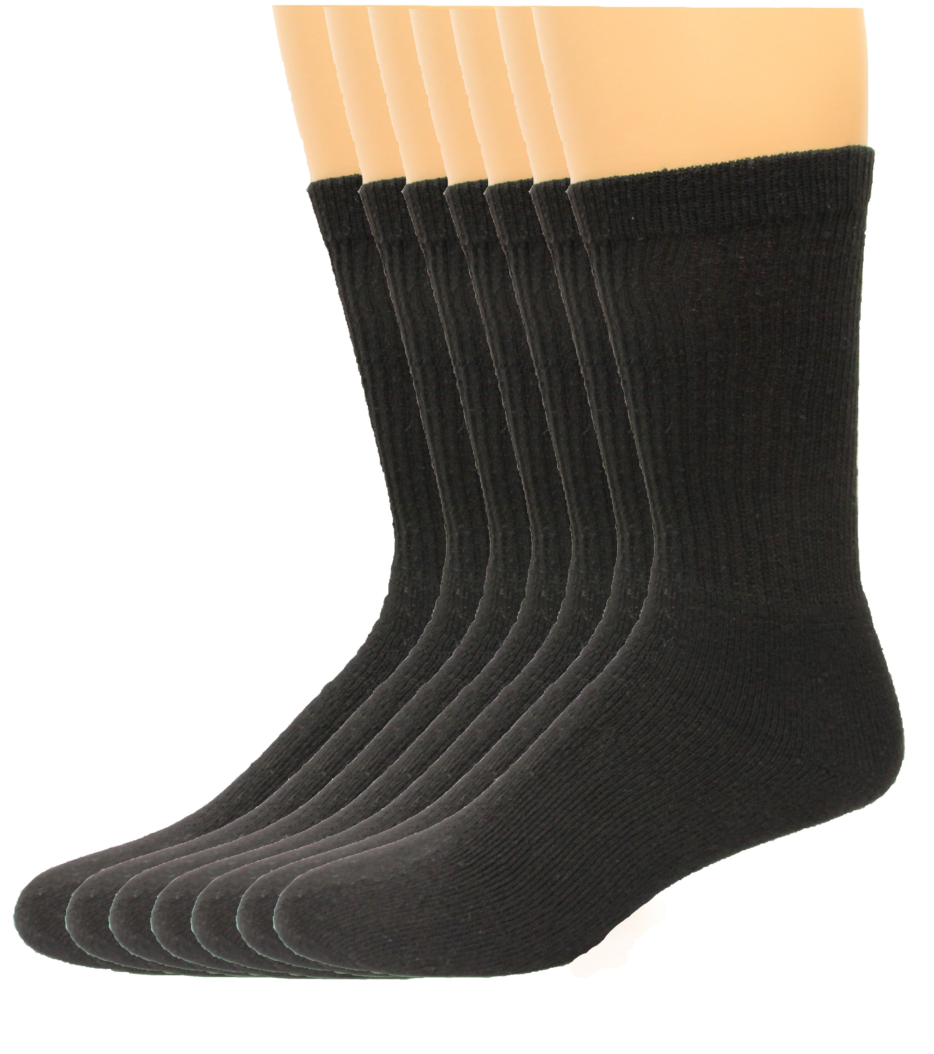 Lee Men's Crew Sport Socks 7 Pair, Black, Men's 6-12 - Walmart.com