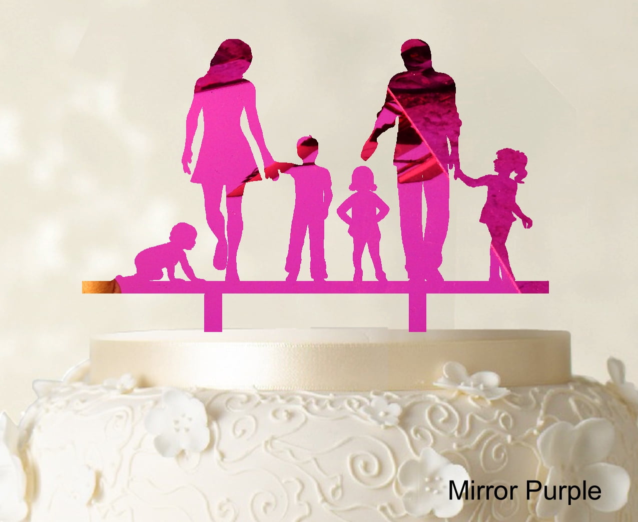 "Personalized Family Cake Topper Custom Silhouette Wedding Cake Topper ...