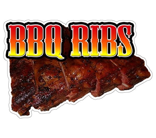 BBQ RIBS Concession Decal barbeque restaurant stand got - Walmart.com ...