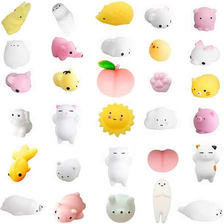 30 Pcs Mochis Squishy Toys Moji Fidget Toys,Mini Animal Squishy Toys ...
