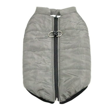 Gooby Padded Vest Dog Jacket - Solid Red, Large - Warm Zip Up Dog Vest ...