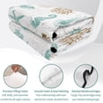 King Quilt Bedding Set Vintage Green Seahorse Starfish Brown Coral ...