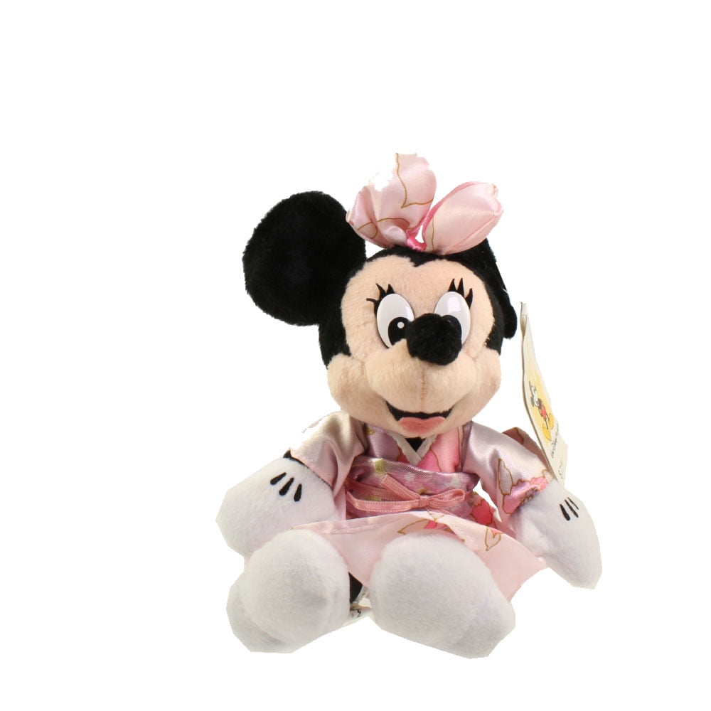 Disney Bean Bag Plush - JAPANESE MINNIE with PINK KIMONO (Mickey Mouse ...