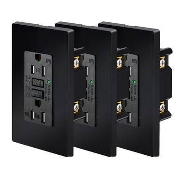 20A GFCI Outlet,Self Test Duplex GFCI Receptacles with LED Indicator ...