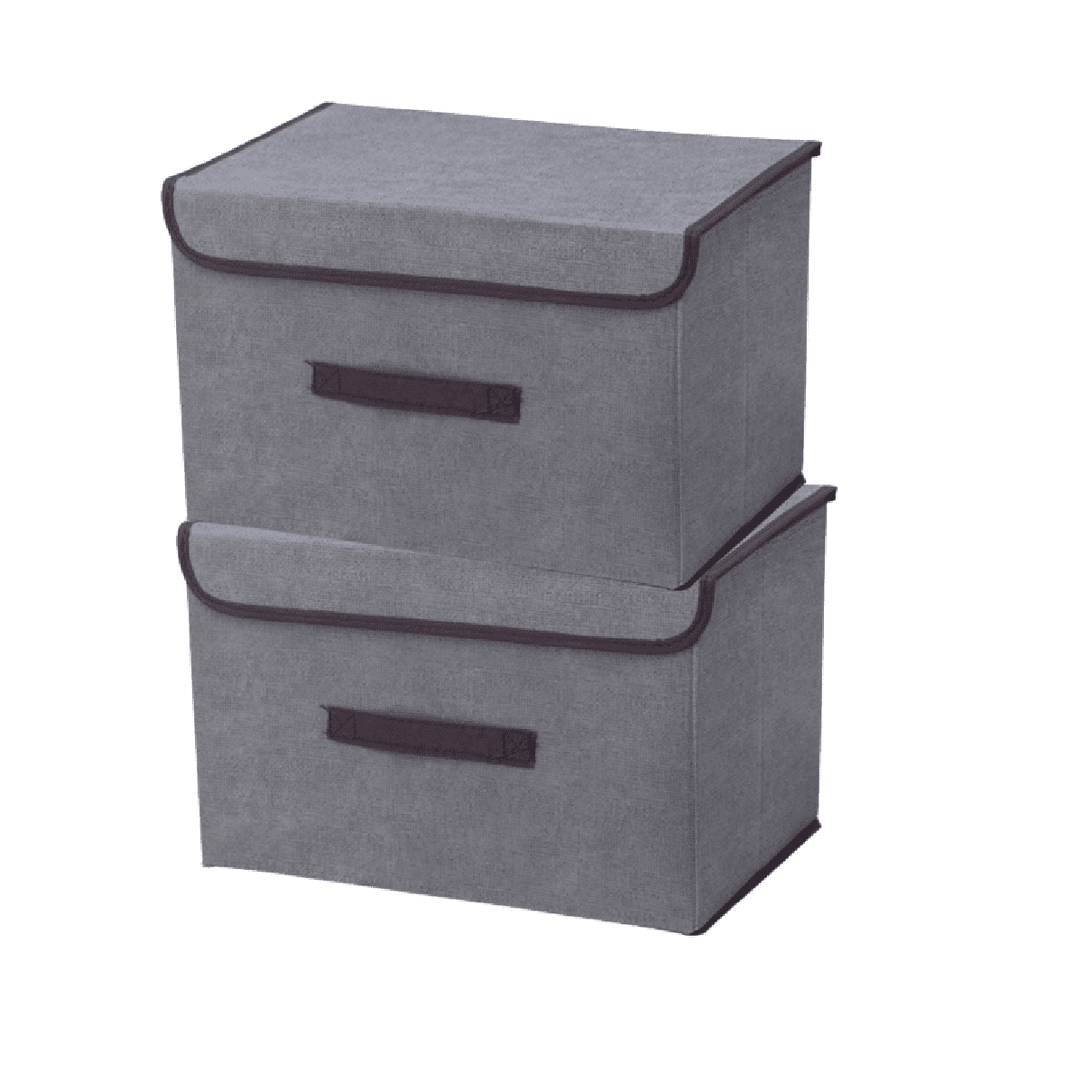 TRIANU Collapsible Storage Bin with Lid and Handle, Stackable Fabric ...