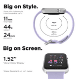 iTouch Air 4 Smartwatch: Silver Case With Lilac Silicone Strap 41mm ...