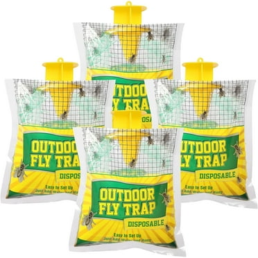 10 Pack Reusable Ranch Fly Traps Outdoor Hanging, Fly Catcher Killer ...