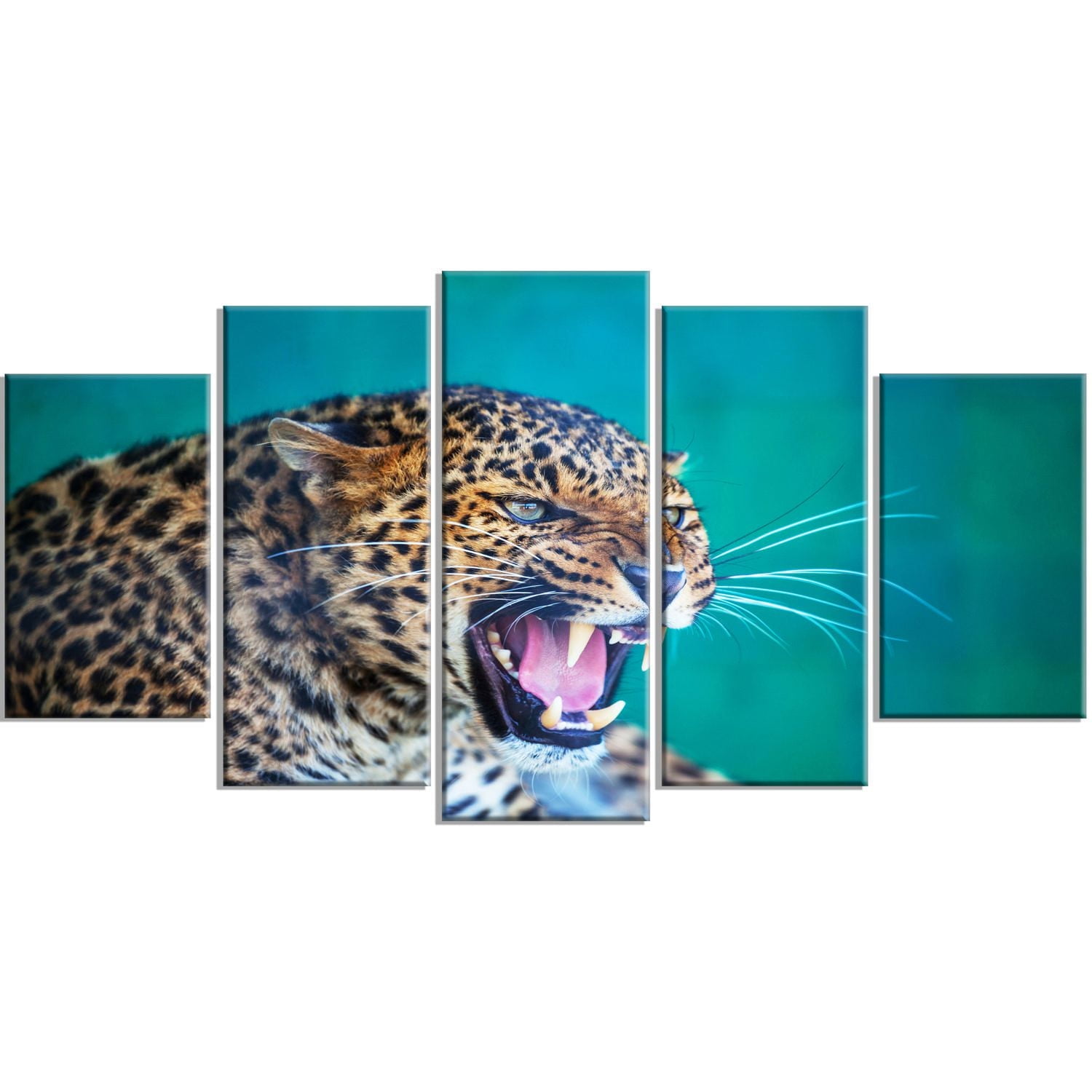 Click here for Designart Design Art Wild Leopard Close Up View Ca... prices