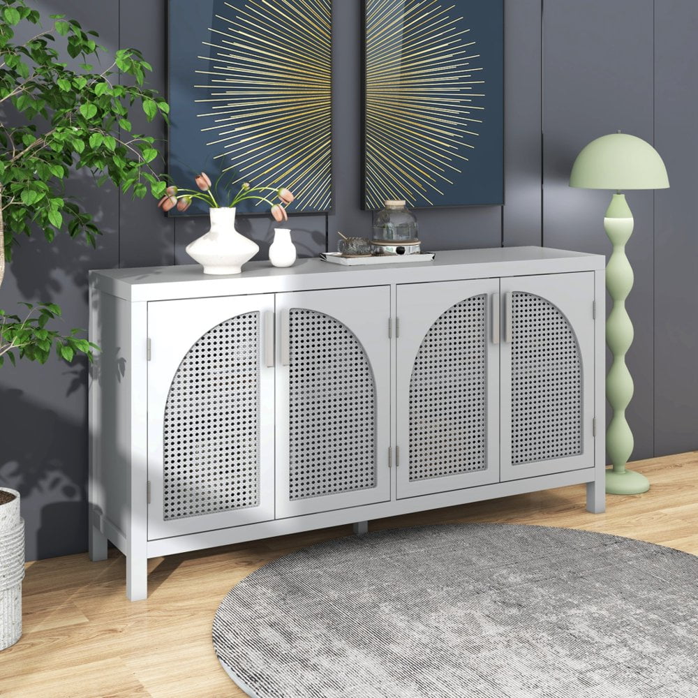 Gzxs 4 Doors Buffet Sideboard with Storage, Buffet Cabinet with Storage ...