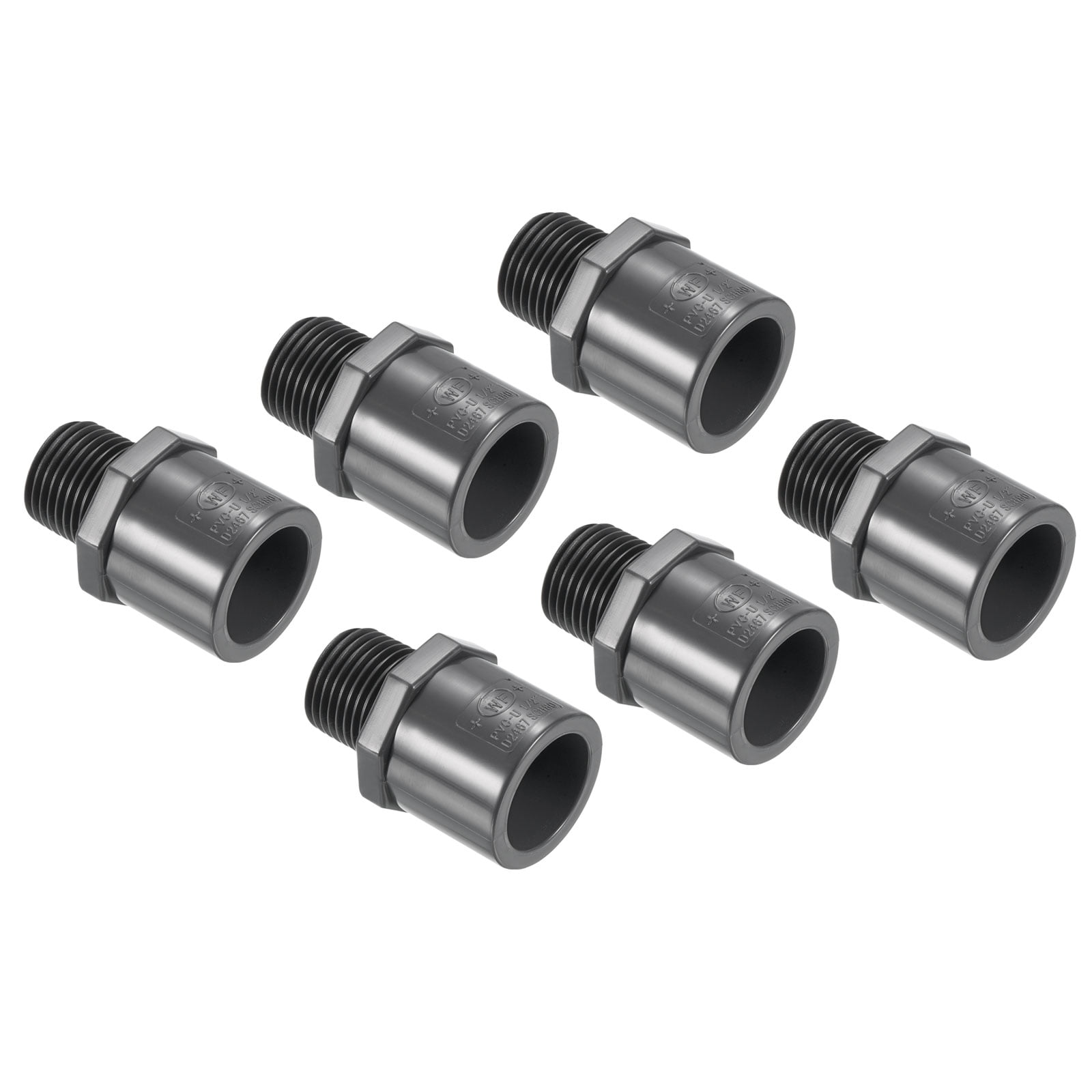 PVC Pipe Fitting 1/2NPT Male Thread 1/2" Socket Straight Connector ...