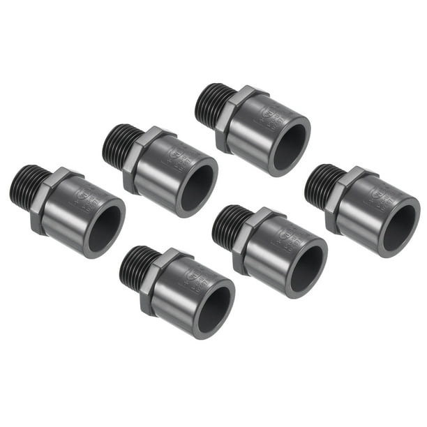 PVC Pipe Fitting 1/2NPT Male Thread 1/2" Socket Straight Connector ...
