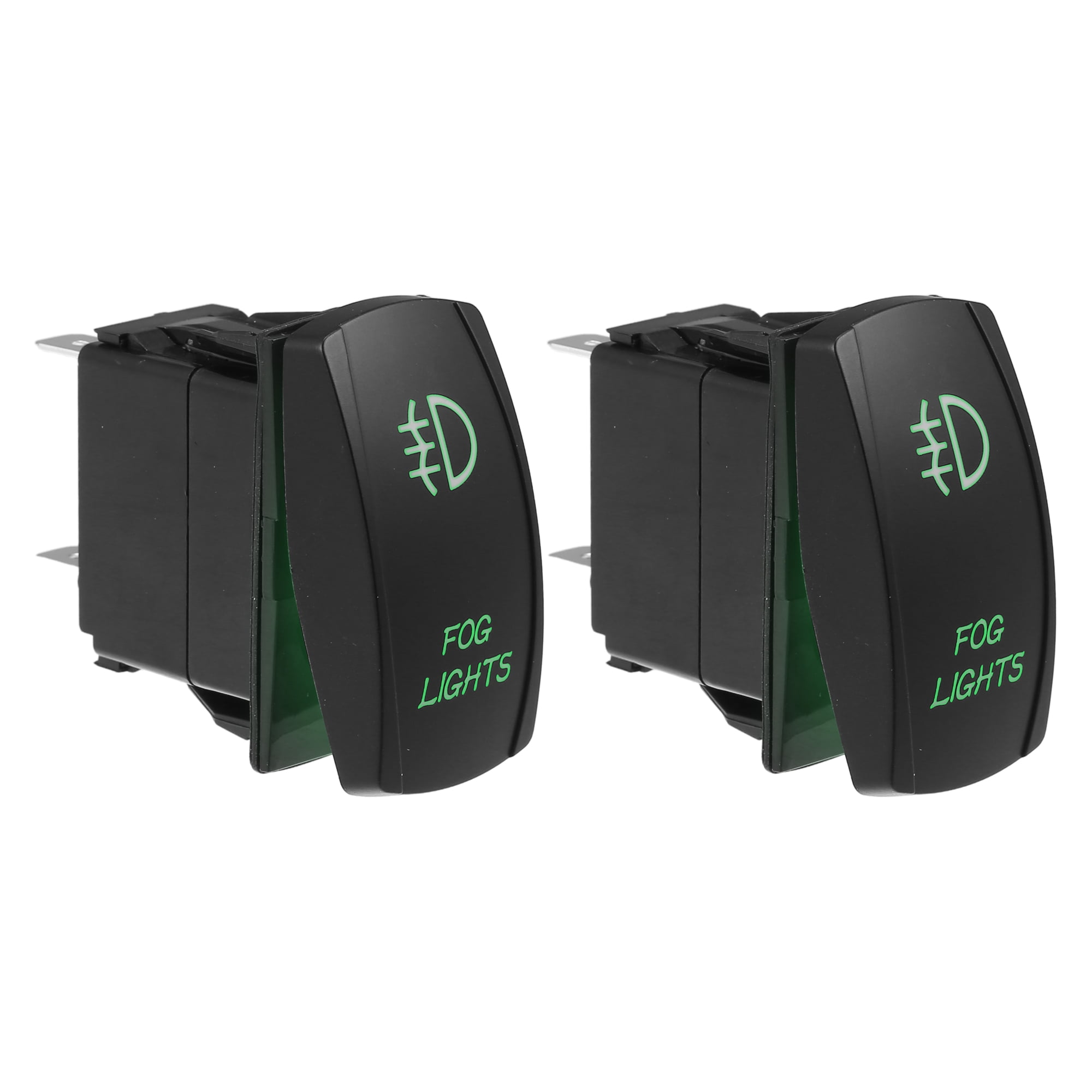 Unique Bargains 2pcs Fog Lights 5 Pin Toggle Rocker SPST Switch Laser ...