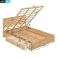 Triple Tree Lift-Up Platform Bed with Underbed Storage and 2 Drawers ...