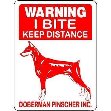 Warning Attack Dogs on Premises Doberman Pinscher Sign - Walmart.com