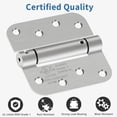 4 Inch Self Closing Door Hinges, 5/8" Radius Corners Spring Loaded ...