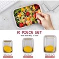 Stainless Steel Food Containers 10-Piece Set, Leakproof Lunch Boxes ...