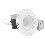 Luxrite 4 Inch Gimbal LED Recessed Light 11W=75W 5CCT, 2700K-5000K ...