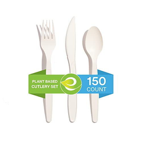 ECO SOUL Plant-Based Assorted Cutlery | (Set of 150) - Walmart.com