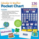 Learning Resources Calendar/Weather Pocket Chart 136 Pieces, Boys and ...