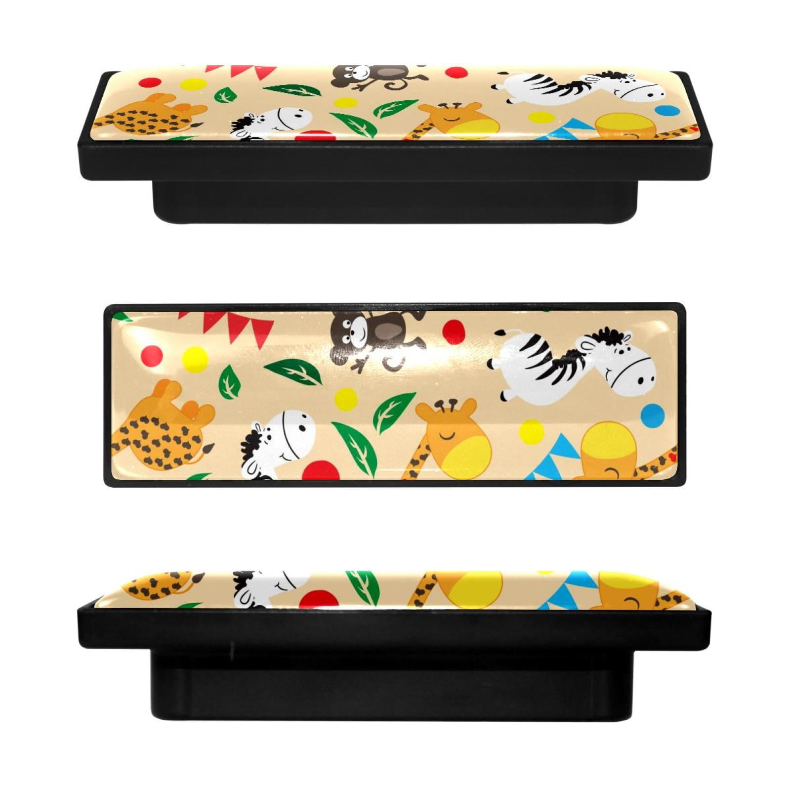 4 Pcs Rectangle Cabinet Handle Cupboard Knob Drawer Pulls Handle Animal ...