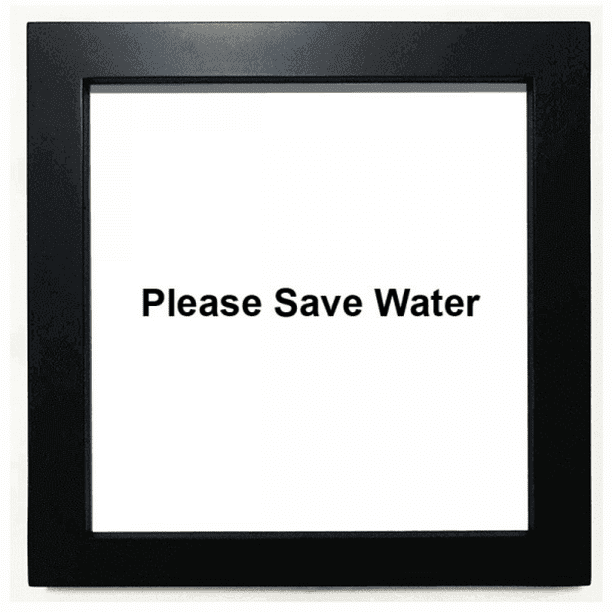 Please Save Water Black Symbol Black Square Frame Picture Wall Tabletop ...