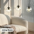 JOPESO Pendant Lighting Clear Globe Hanging Lamp Modern Kitchen Light ...