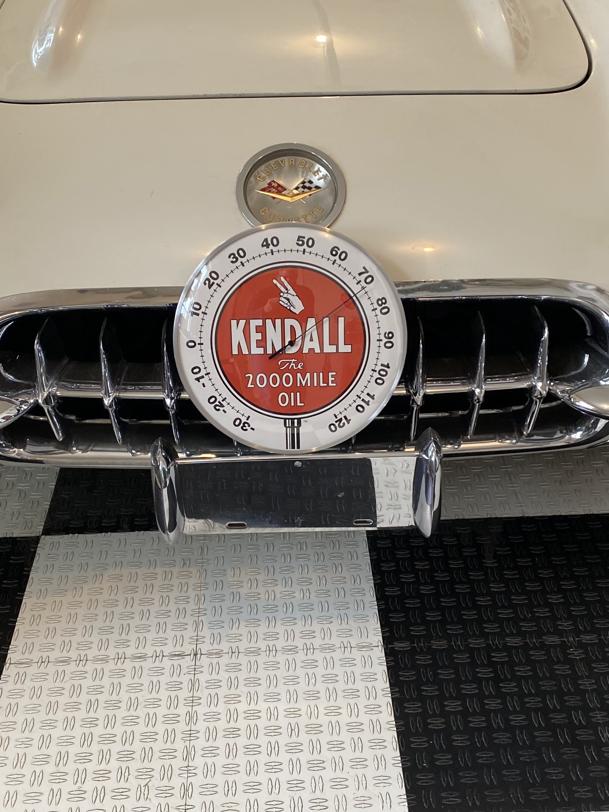 Kendall Gas and OIL Vintage style Round Thermometer 12" INCH NEW GLASS ...