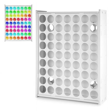Craft Paint Storage Organizer 63 Holes Vertical Paint Rack Stand Wall ...