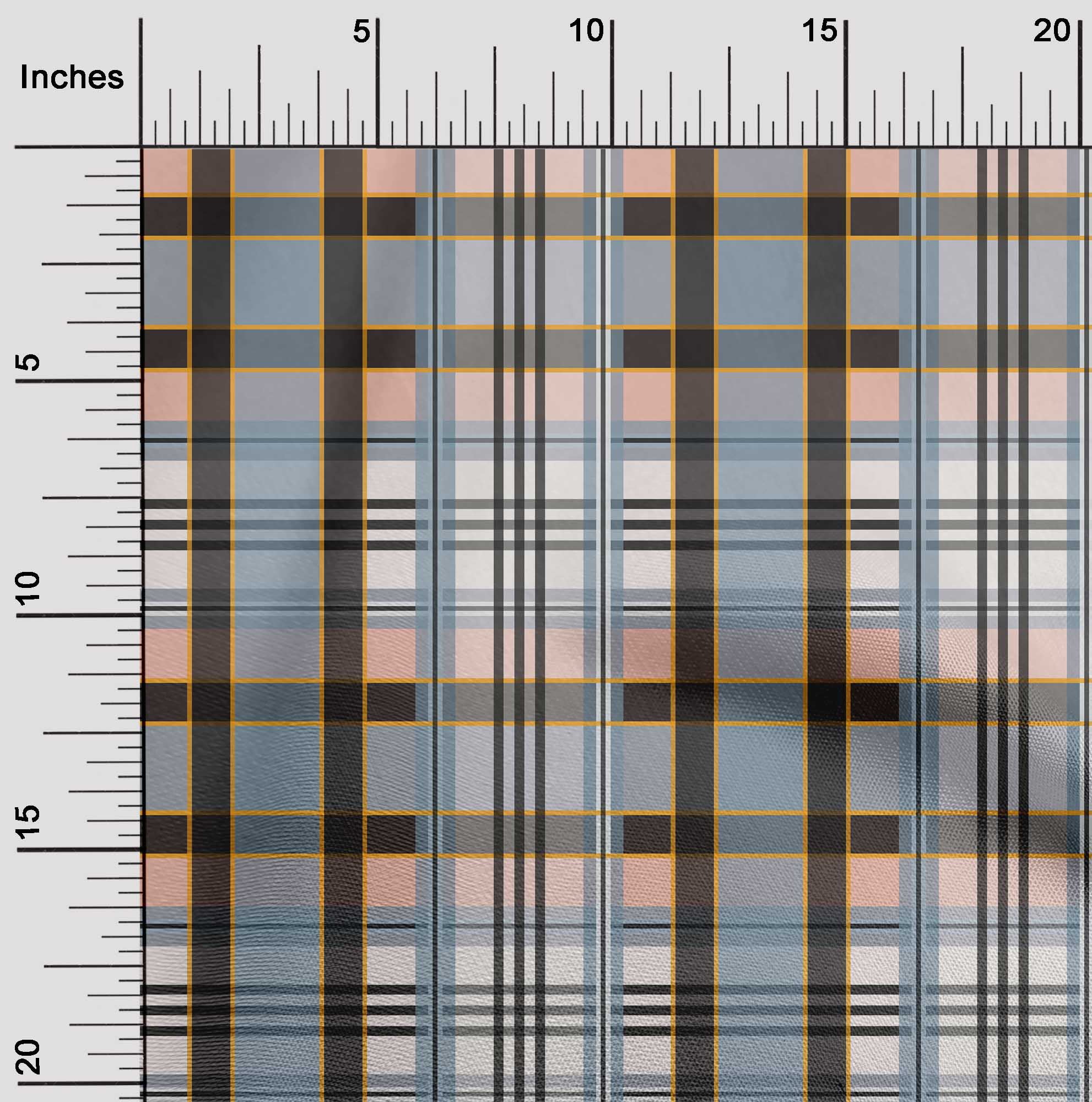oneOone Silk Tabby Fabric Madras Check Print Fabric By The Yard 42 Inch ...
