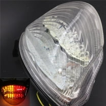 HTT Motorcycle Brake License Plate Maltese Cross Shape Tail Light Fit ...