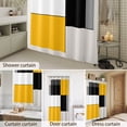 Bathroom Shower Curtain Abstract Yellow Black White Geometric ...
