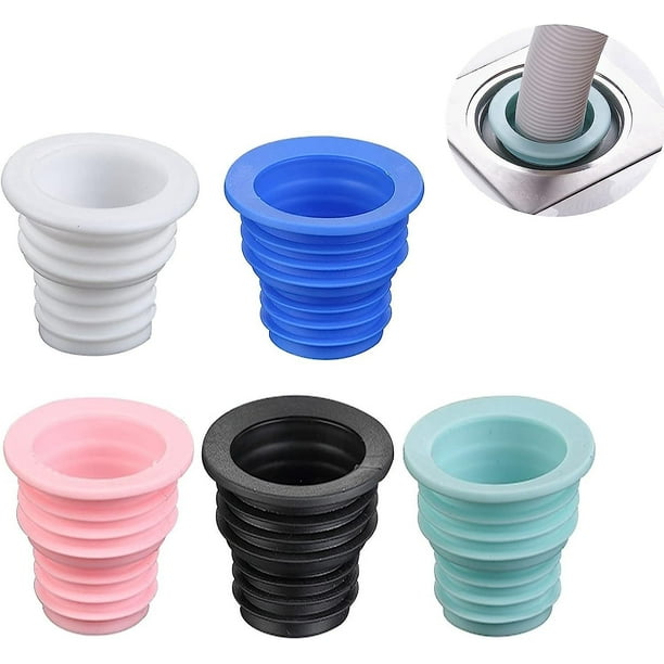 LLC 5-Piece Drain Pipe Sealing Plugs for Kitchen and Bathroom Sewer ...