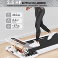 2-in-1 Under Desk Incline Treadmill, Walking Pad, Slim Jogging Machine ...