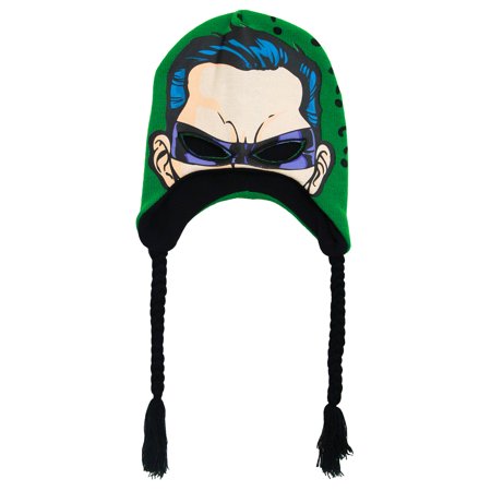 The Riddler DC Comics Batman Adult Mask Peruvian Laplander Beanie ...