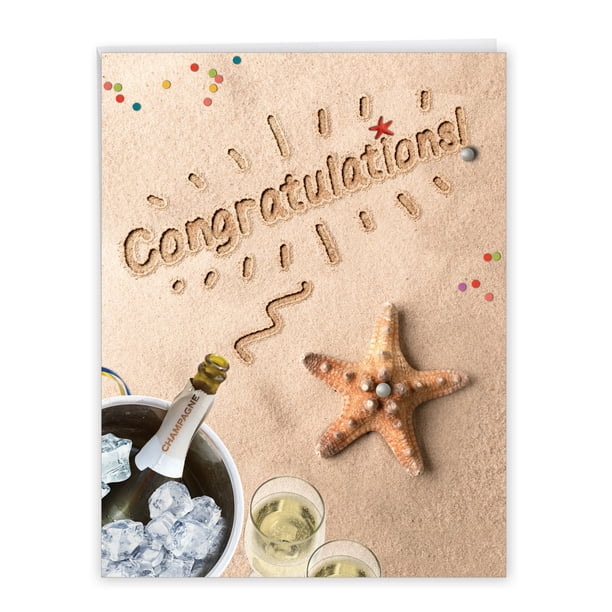 1 Big Congratulations Card with Envelope (8.5 x 11 Inch) - Beach Notes ...