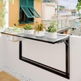 Foldable Balcony Table Outdoor Patio Bar Table with Staice Bucket ...