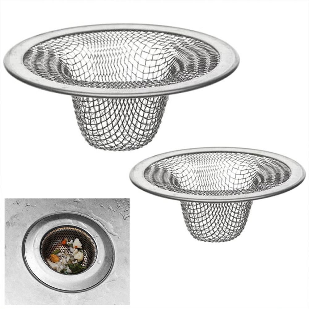 2 Pc Metal Mesh Sink Strainers Mesh Kitchen Sink Heavy Duty Basket ...