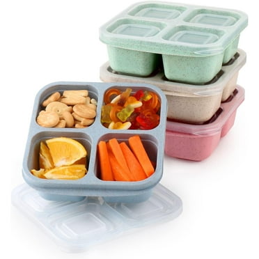 CAUYDY 4 Pack Lunchable Snack Containers For Kids & Adults Reusable 5 ...