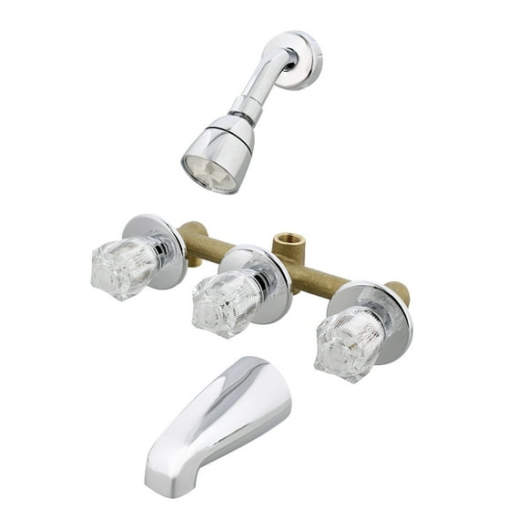 3 Handle Tub Shower Faucet
