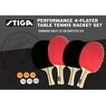 STIGA Performance 4-Player Table Tennis Racket Set Includes Four ...