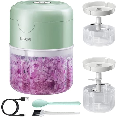 Electric Mini Food Chopper, USB Charging Mini Electric Garlic Chopper ...